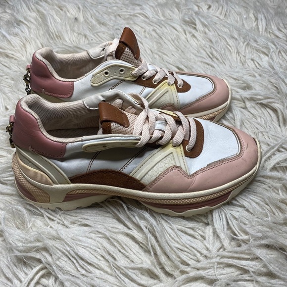 Coach | Shoes | Coach C43 Runner Multicolored Leather Suede Chunky ...
